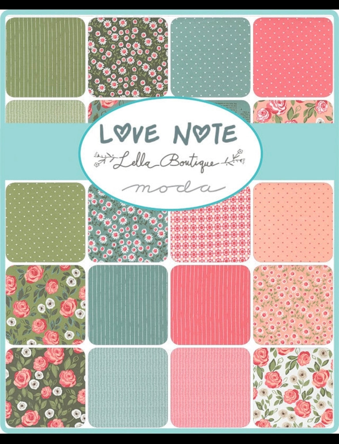 Love Note by Lella Boutique for Moda Yardage (by the Yard) - Etsy