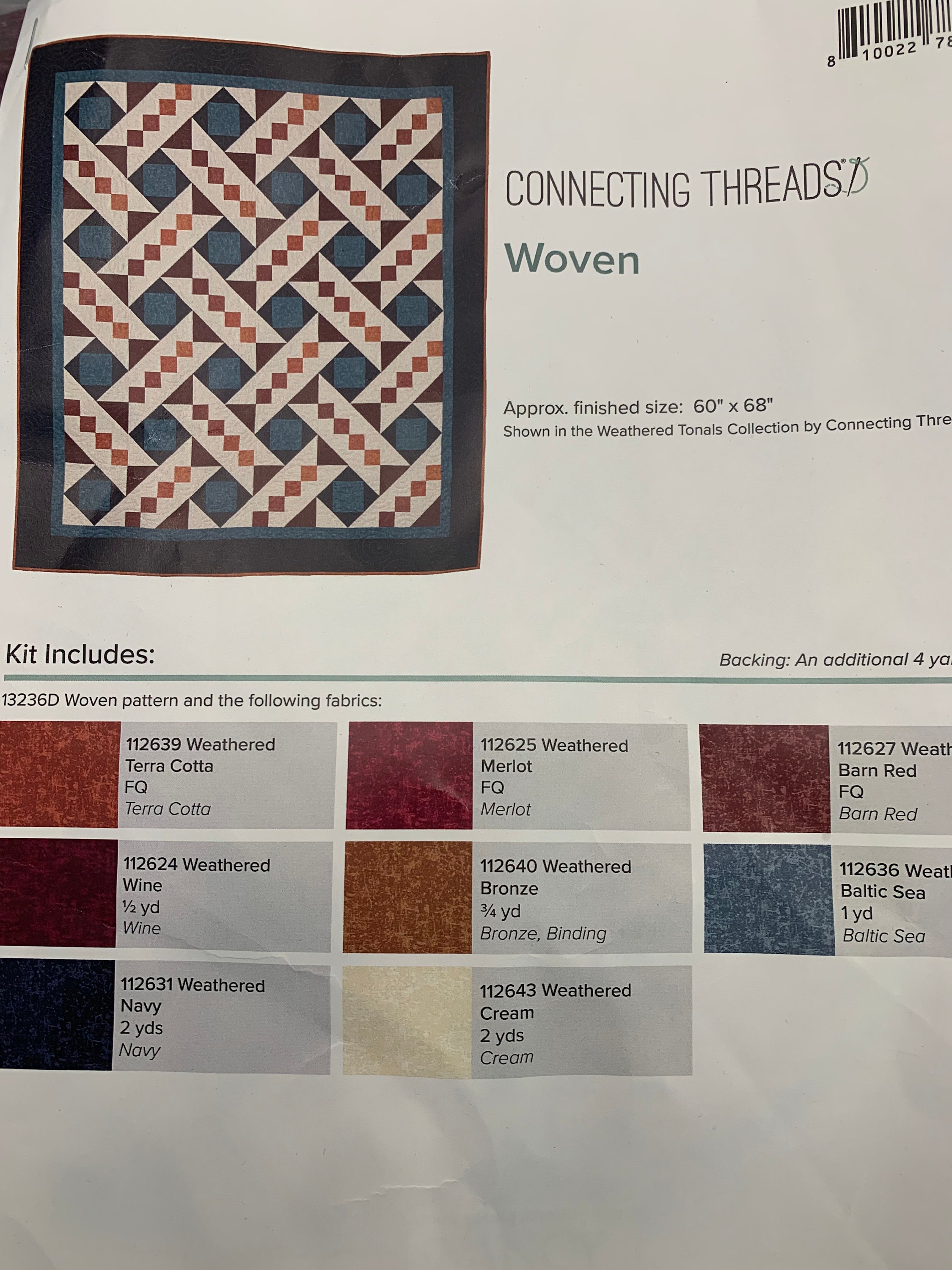 Connecting Threads Woven Quilt Kit - Etsy