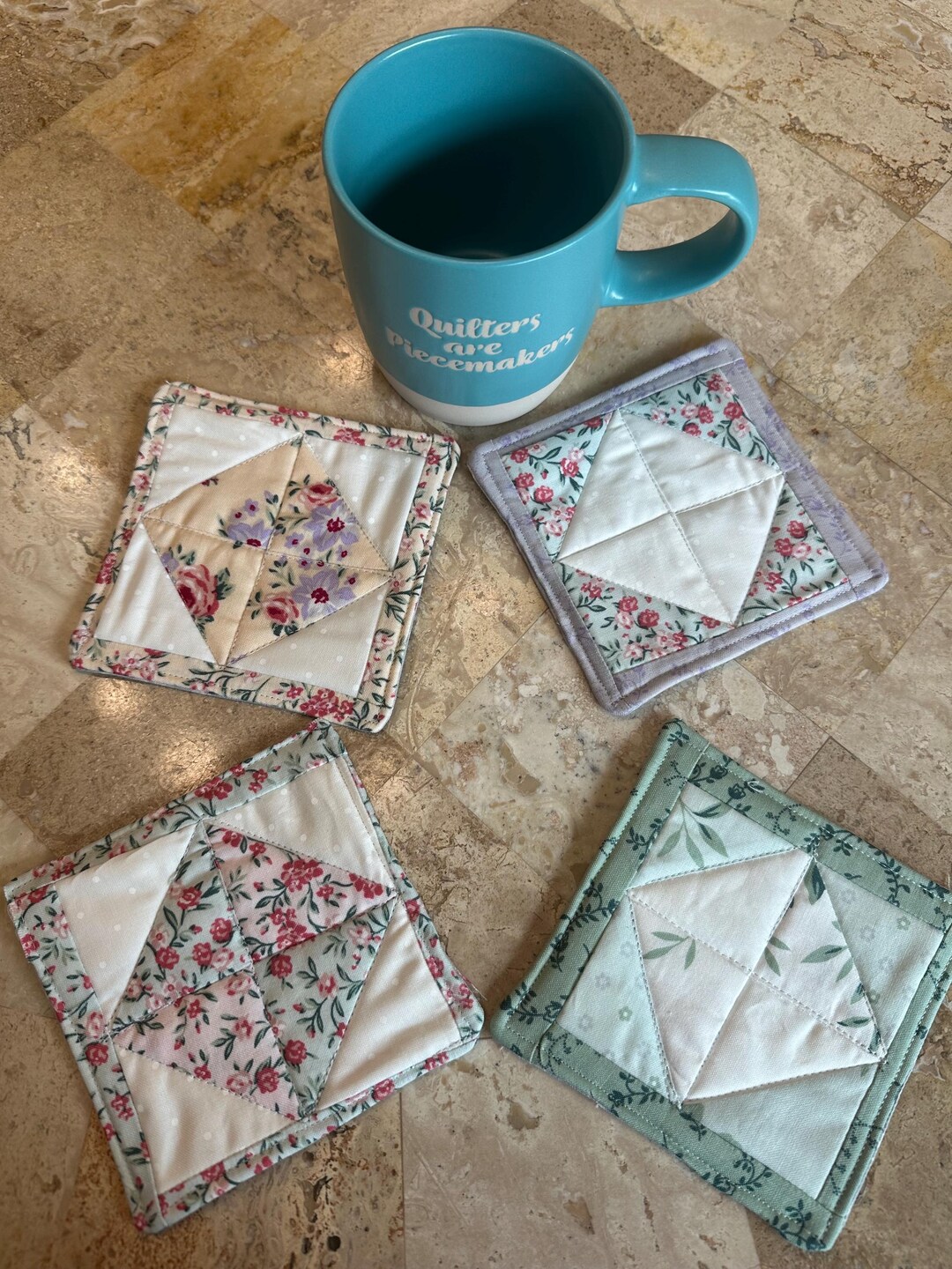 Mug Rugs - Pastel Floral Scrappy #1 - Etsy