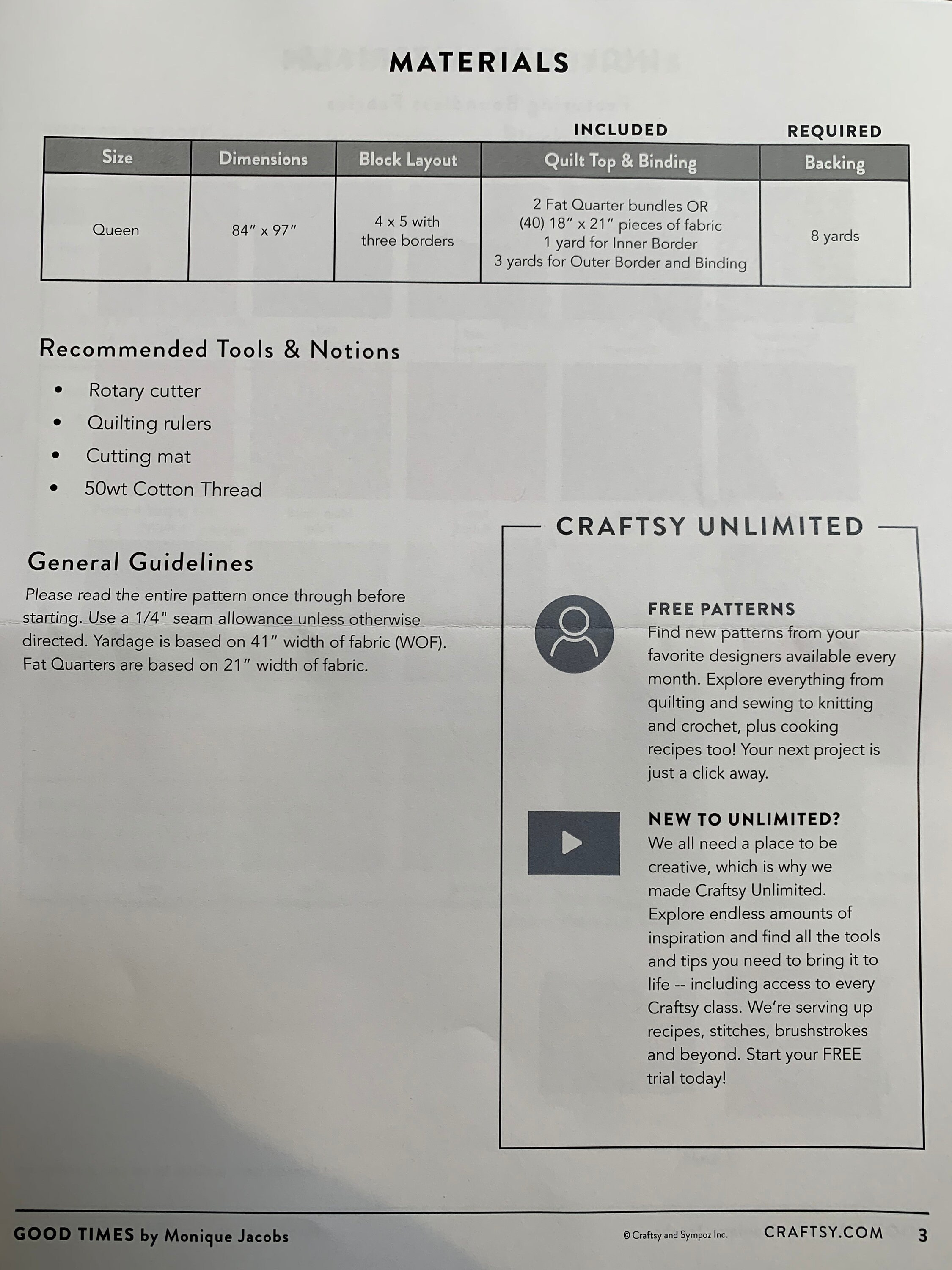 Good Times Ruby Rue Queen Quilt Kit Plus - Etsy