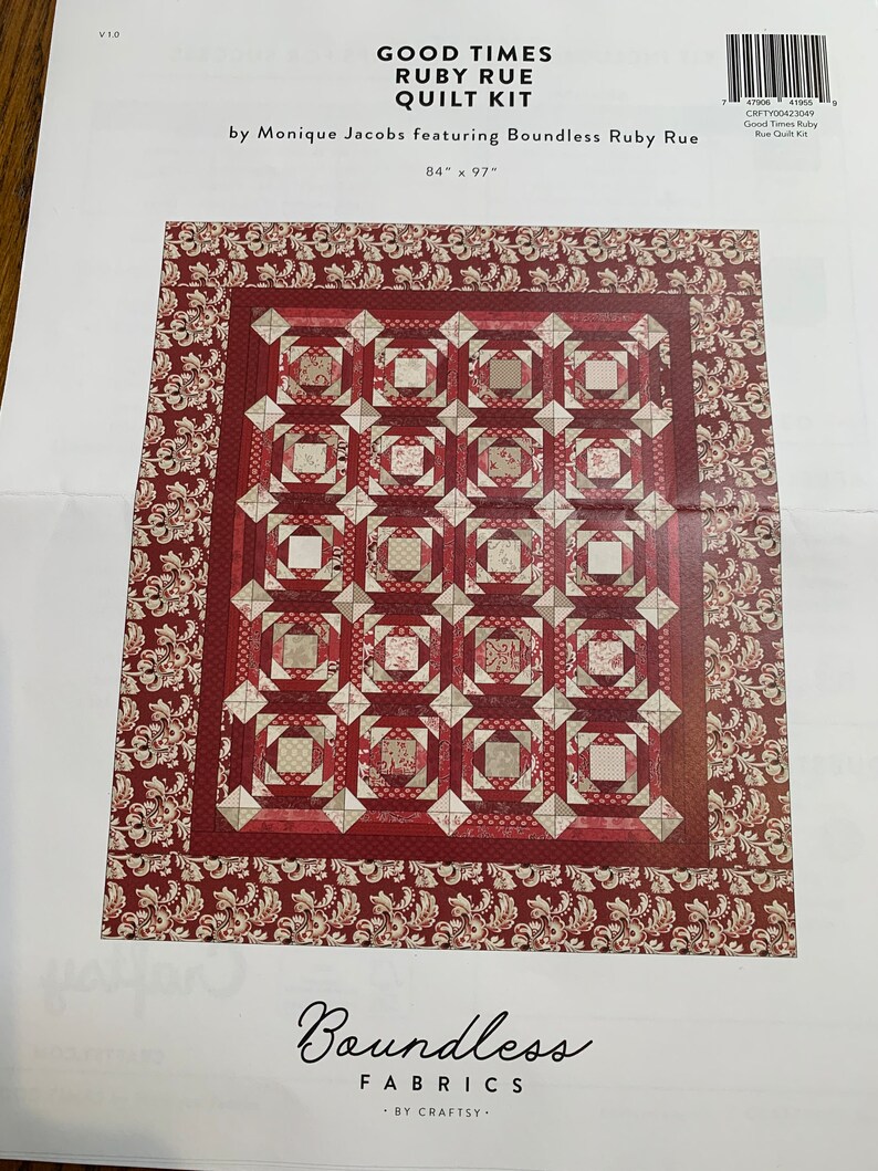 Good Times Ruby Rue Queen Quilt Kit Plus - Etsy