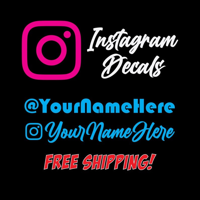 Vinyl Custom Instagram Decals - Etsy