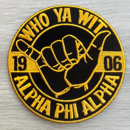 Alpha Patch Iron-on I Sew-on Fraternity 1906 Black & Gold - Etsy