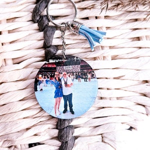 Photo Keyring Double Sided Men Gift Photo Keychain Double Sided ...