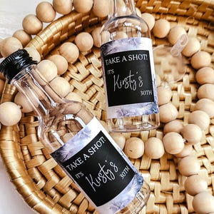 Personalized Shot Bottle Birthday Party Favor Custom Event Party ...