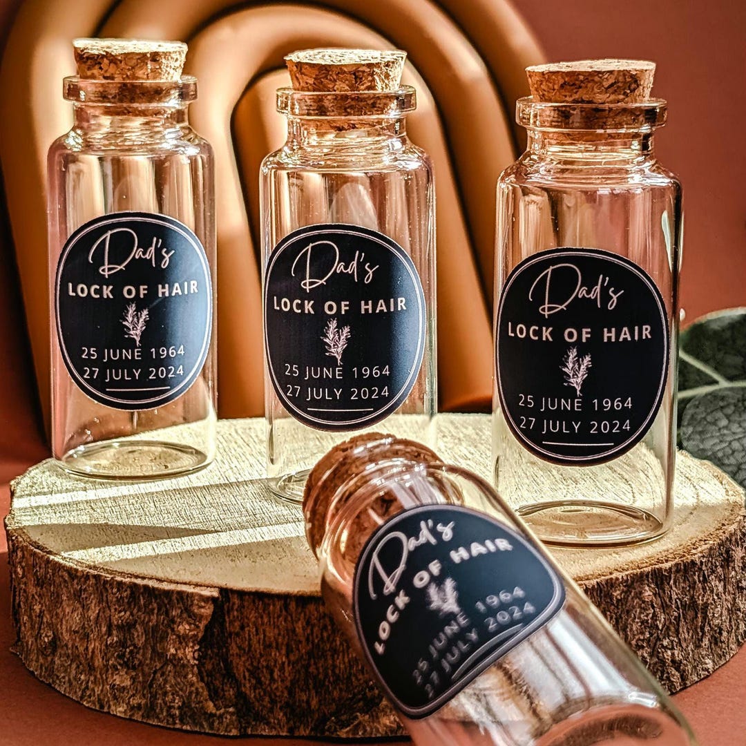 Hair Memorial Keepsake Gift Idea Dad Memorial Lock of Hair Keepsake ...