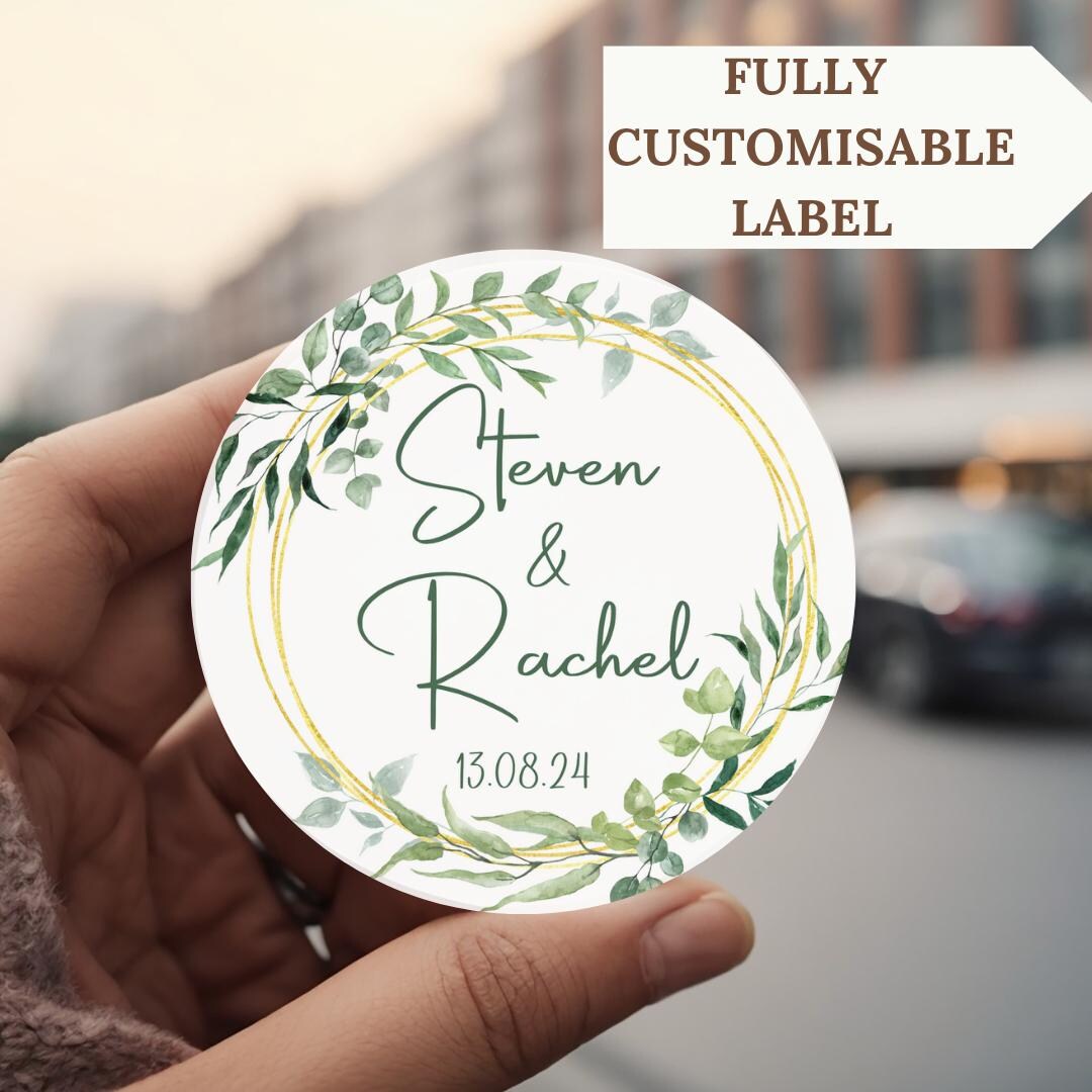 Personalised Sticker Wedding Favour Sticker Sheet Custom Sticker Label ...