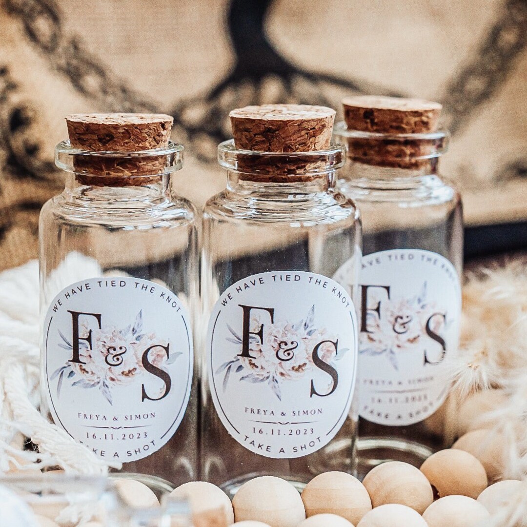 Miniature Bottles Wedding Favor Tiny Glass Bottle Personalised Shot ...