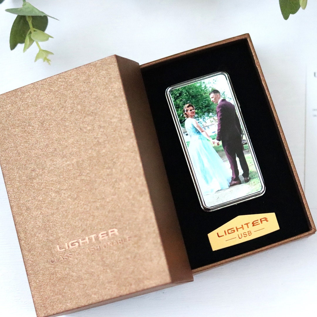 Personalized Lighter With Picture Anniversary Gift USB Lighter Custom ...