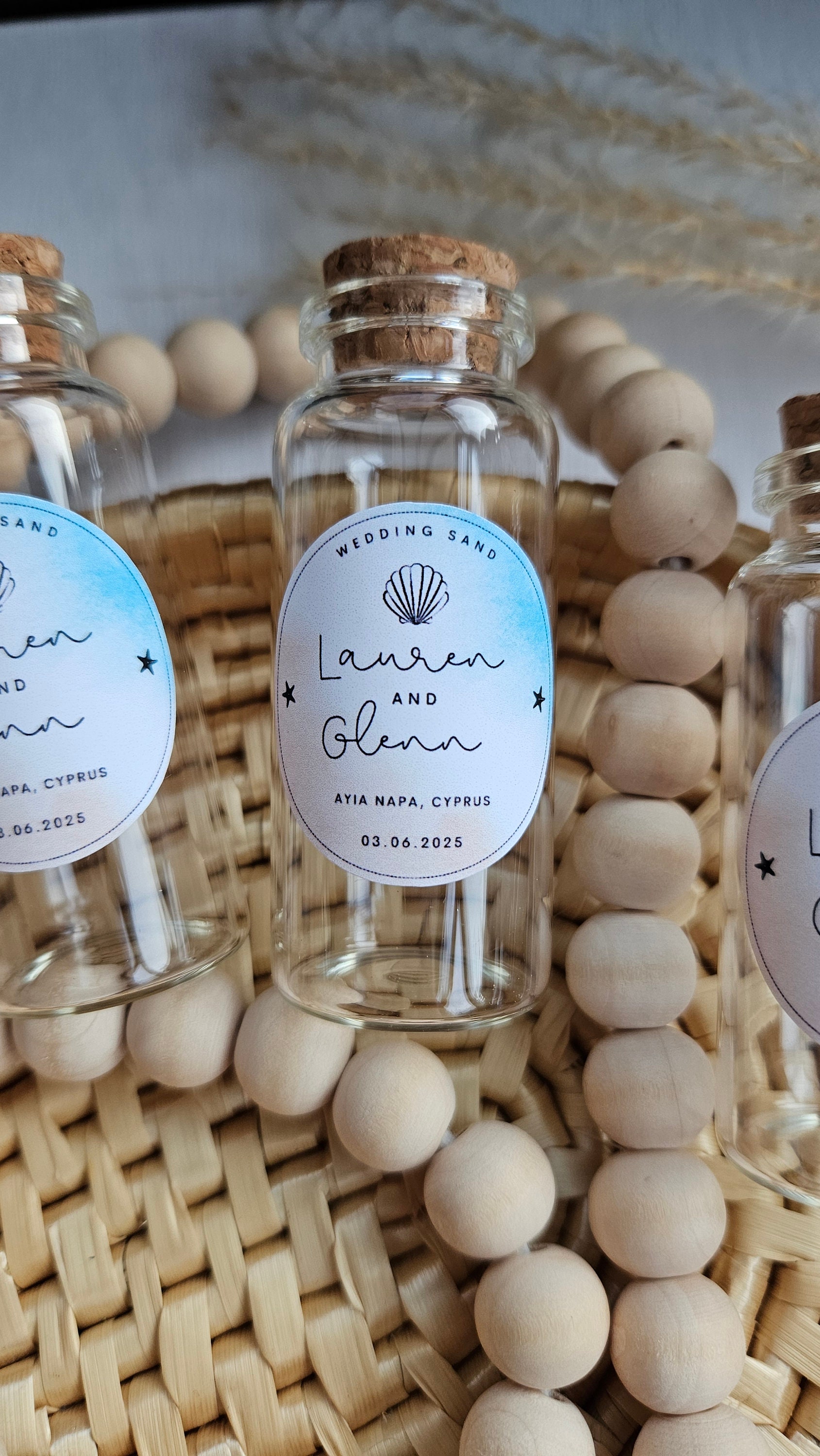 Honeymoon Sand Bottle Beach Wedding Sand Jar Wedding Day Sand Ceremony ...
