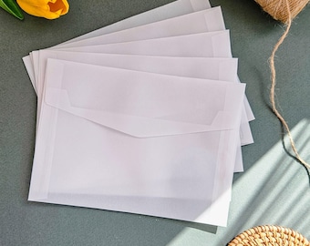 A7 5x7 Translucent Envelopes A7 Vellum Envelopes White - Etsy