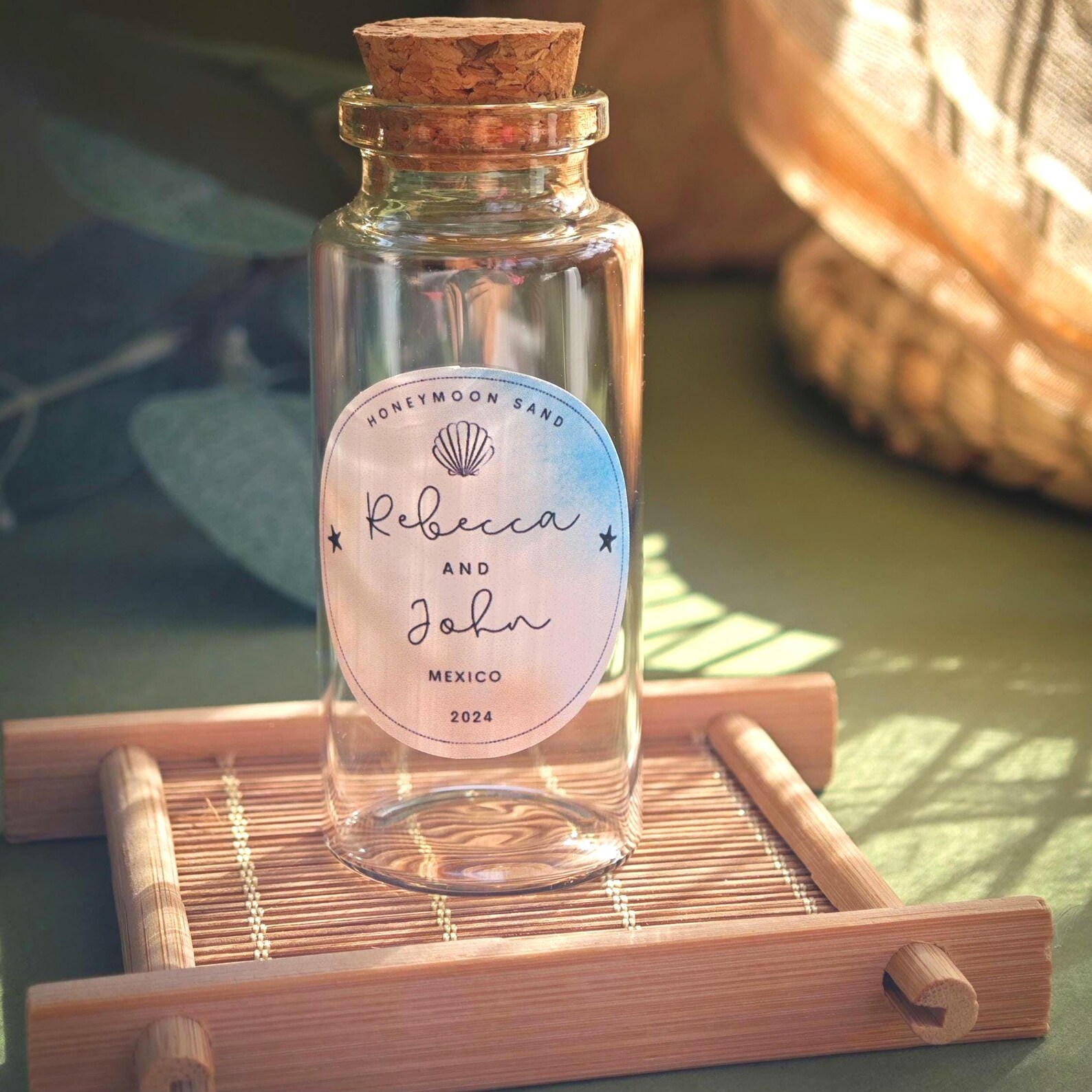 Honeymoon Sand Bottle Beach Wedding Sand Jar Wedding Day Sand Ceremony ...