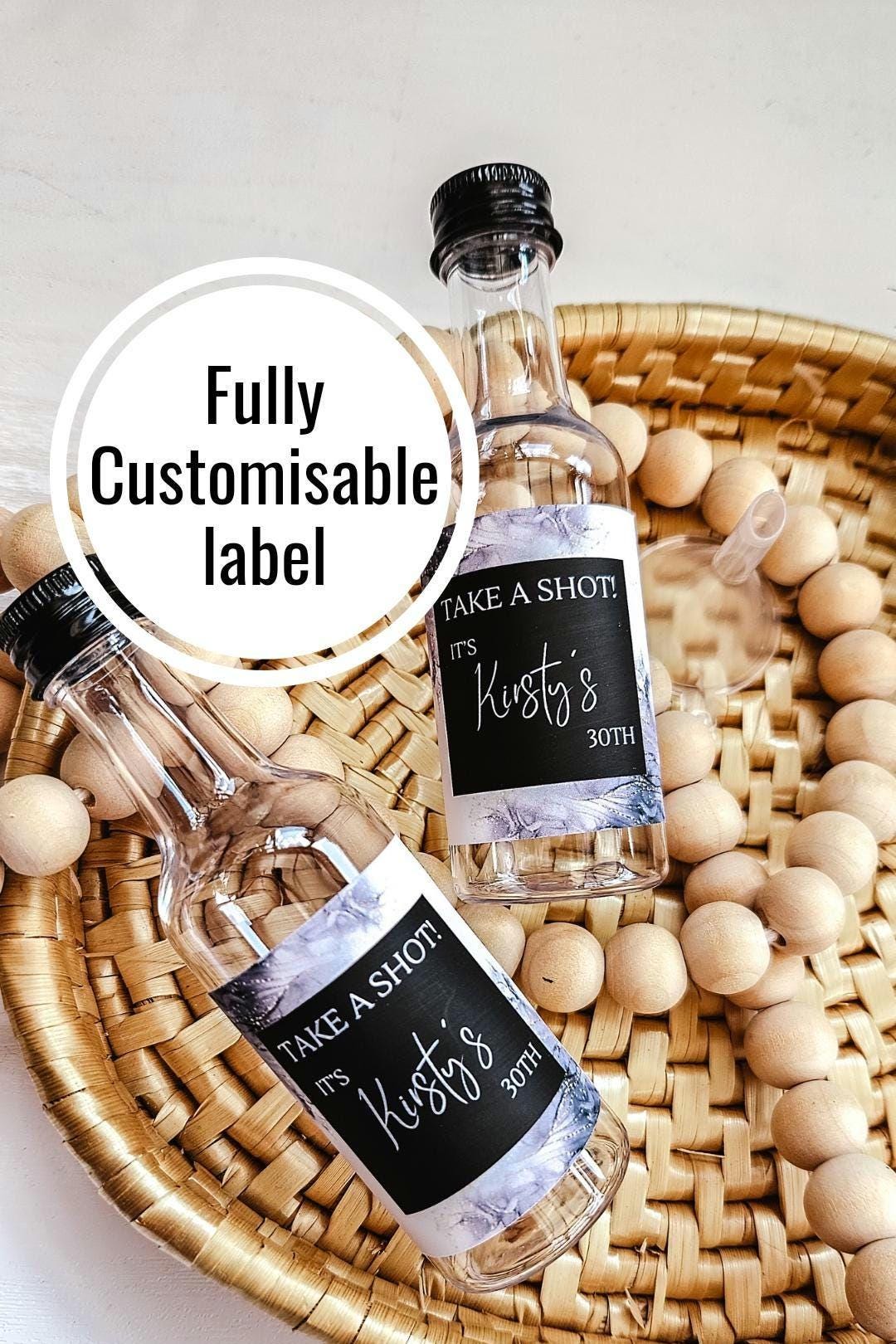 Personalized Shot Bottle Birthday Party Favor Custom Event Party ...