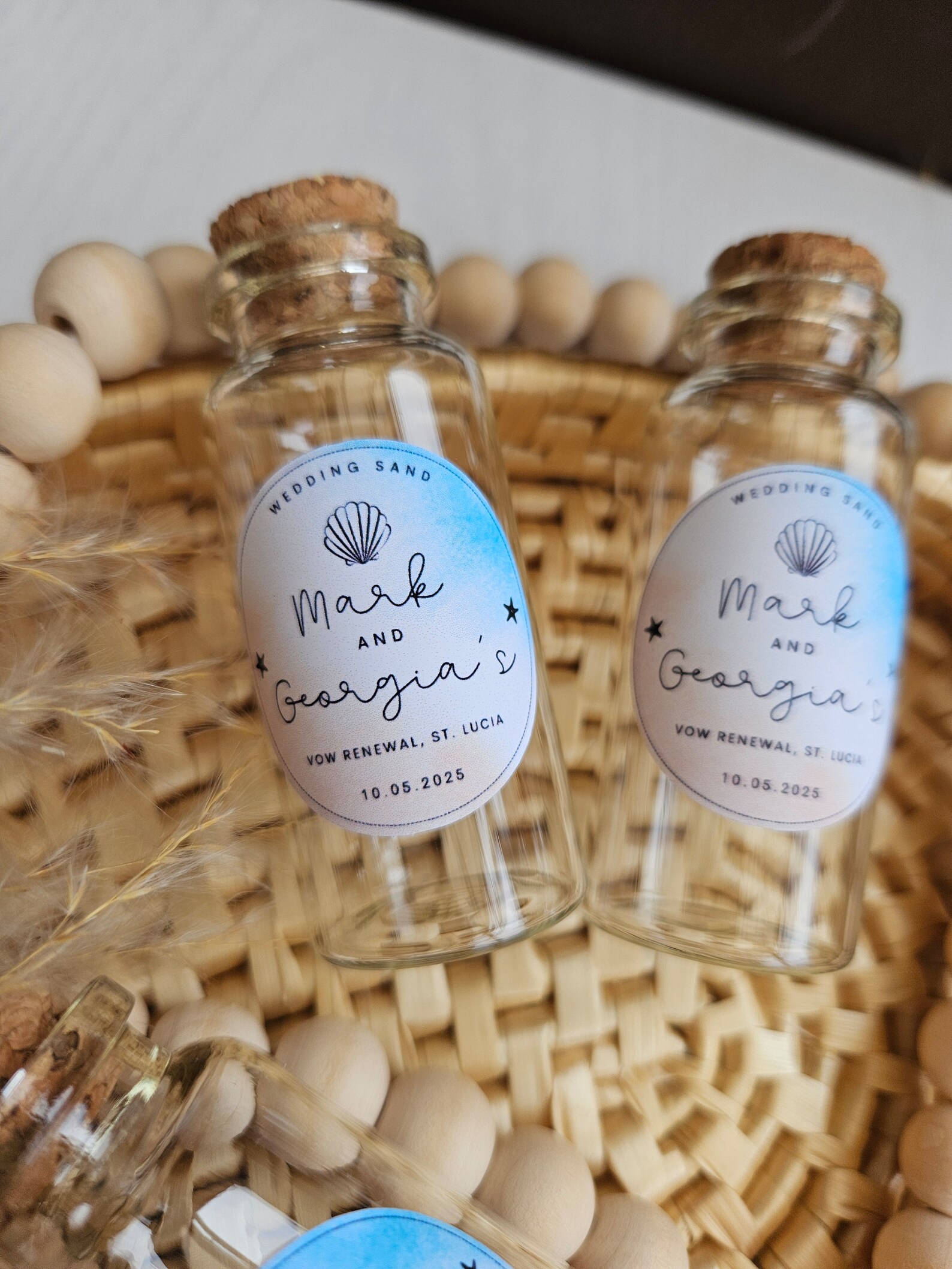 Honeymoon Sand Bottle Beach Wedding Sand Jar Wedding Day Sand Ceremony ...