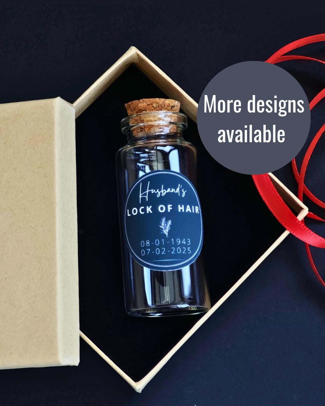 Lock of Hair Keepsake Memorial Gift Idea Ashes Keepsake Hair Memorial ...