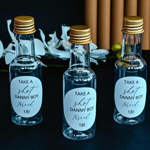 Personalized Shot Bottle Birthday Party Favor Custom Event Party ...
