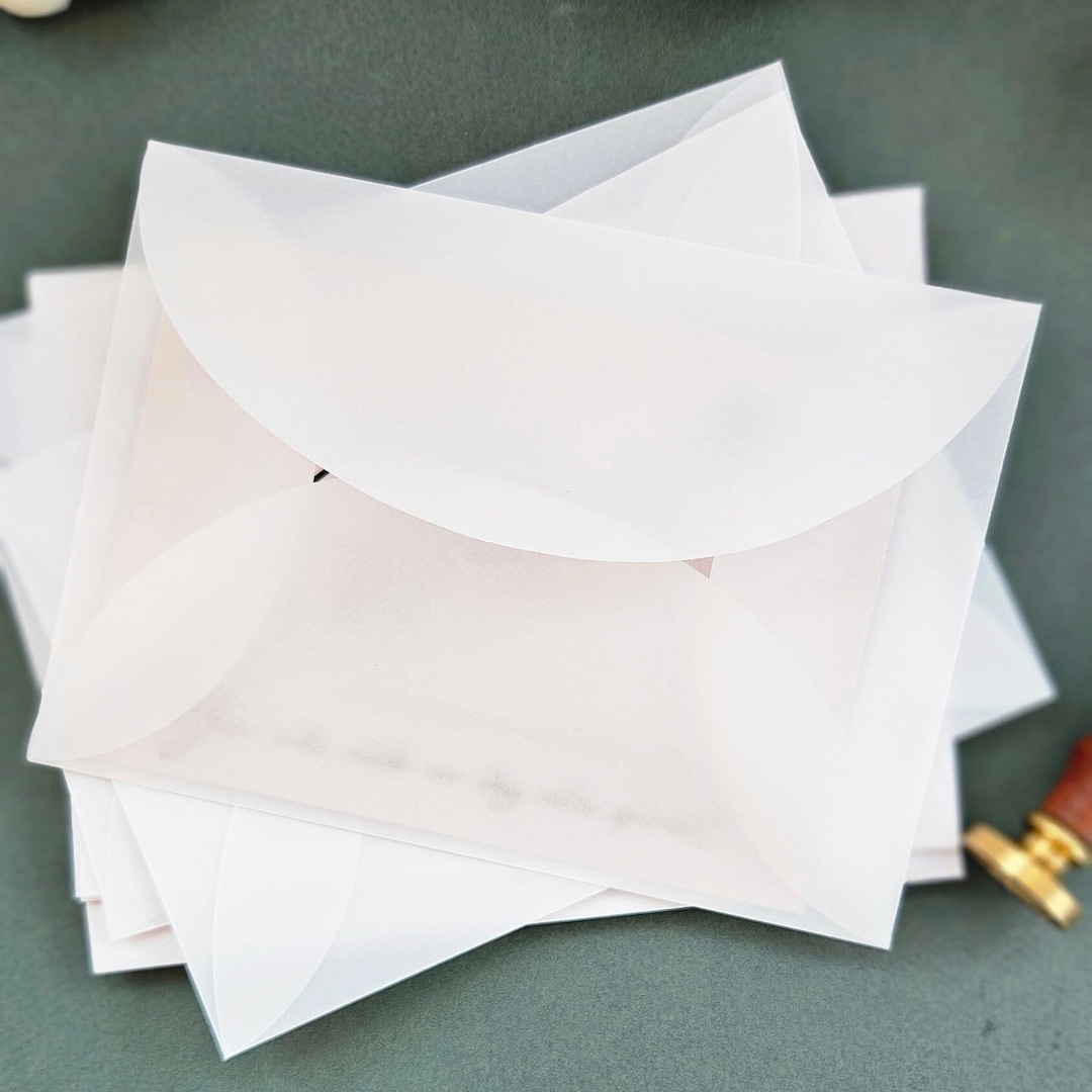 Vellum Envelope Wedding Translucent Envelope 5x7 Vellum Envelope Wrap ...