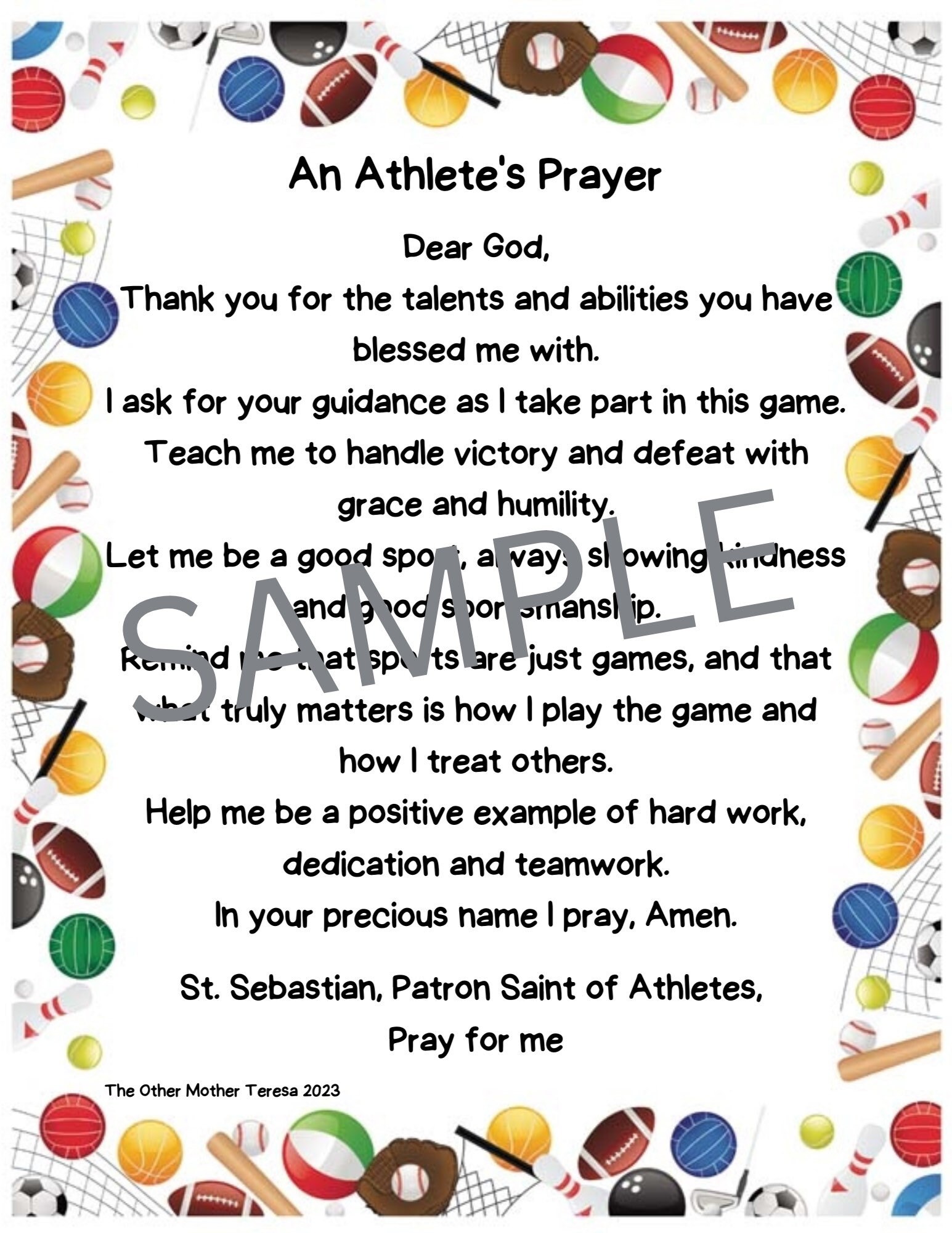 St. Sebastian Medal and Prayer Card Athletes Prayer St. - Etsy