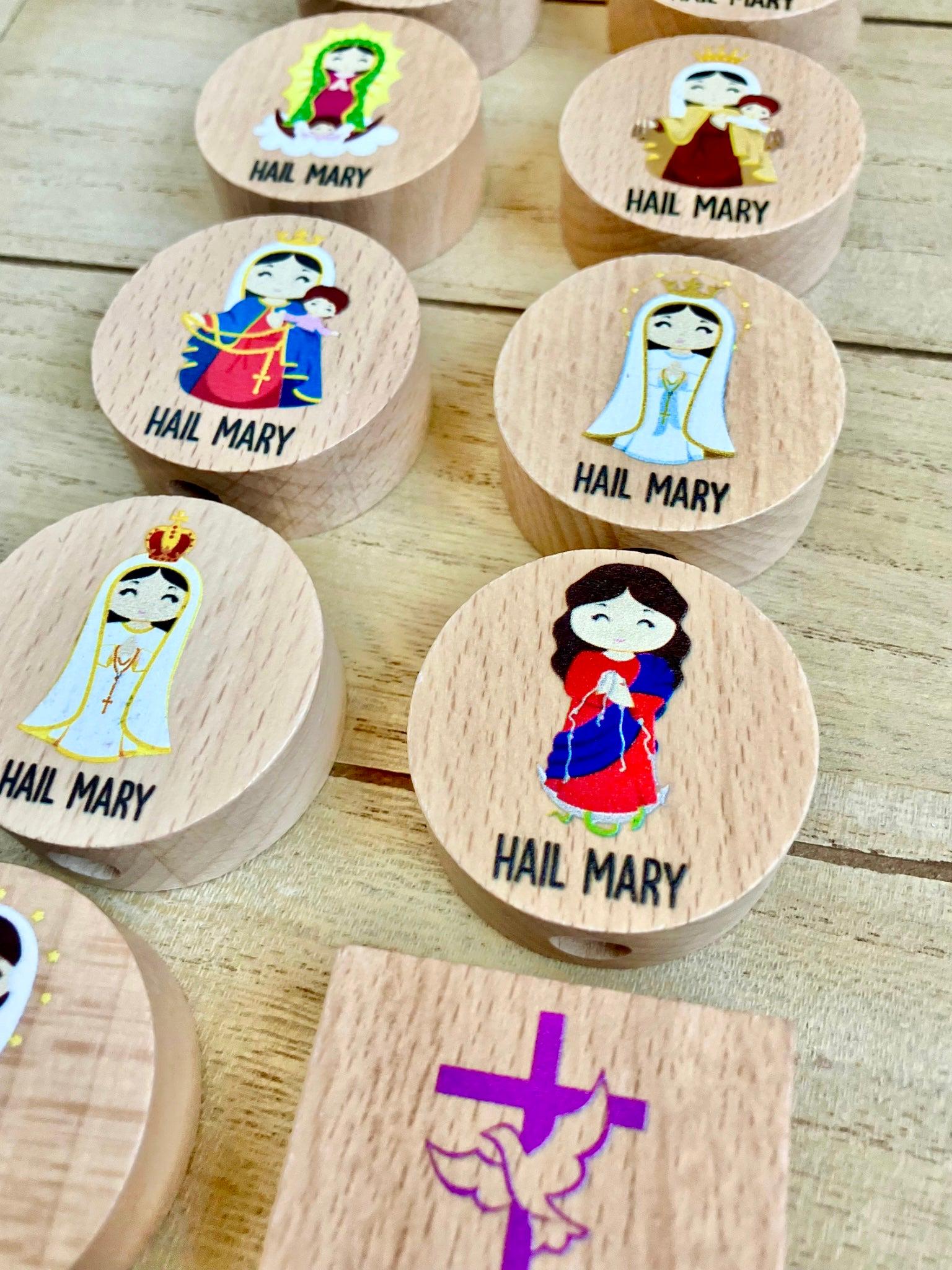Rosary Bead Lacing Toy, Montessori Rosary, Children's Rosary, Rosary ...