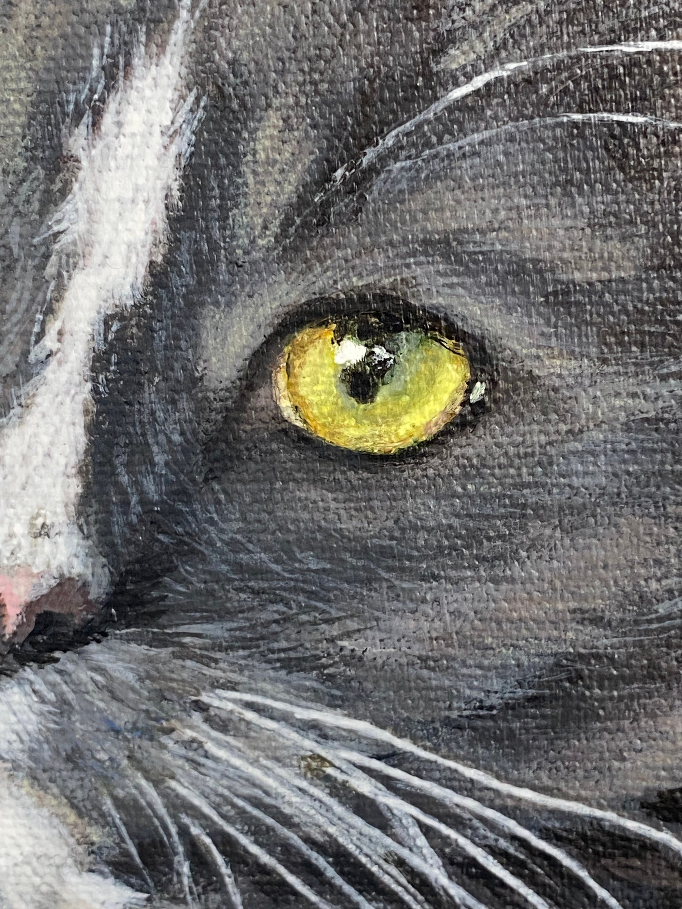 CUSTOMIZED PAINTING, Charming Cat in a Mystical Forest, Acrylic ...