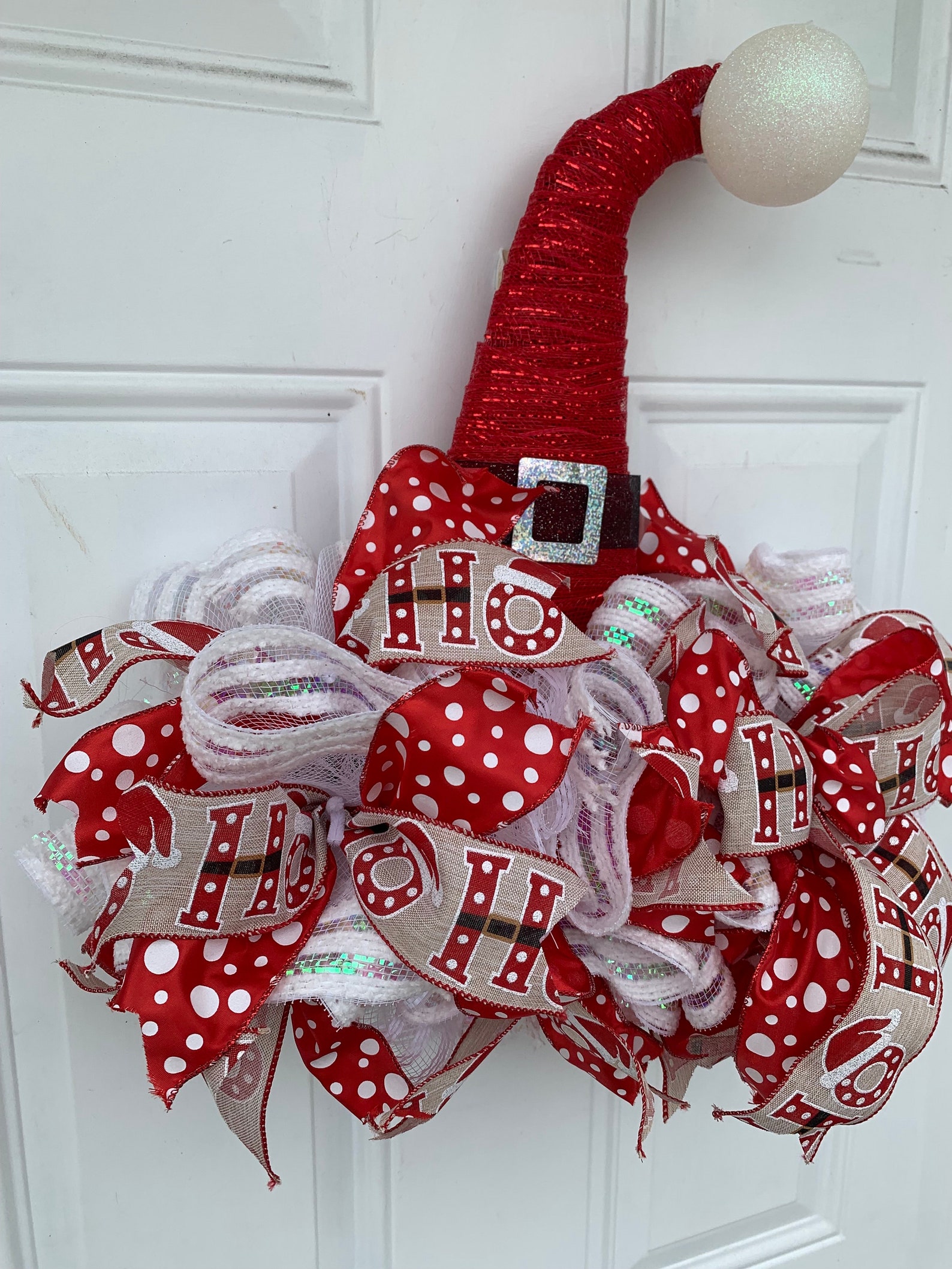 Santa Wreath, Santa Belt Decor, Santa Hat, Santa Decor, Santa Buckle ...