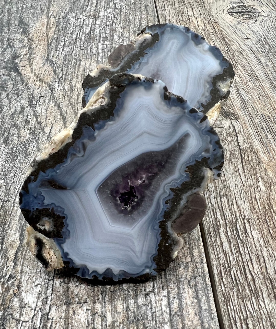 Saw Cut Geode, Natural Stone, Crystals, Minerals, Gems, Rocks, Altar ...