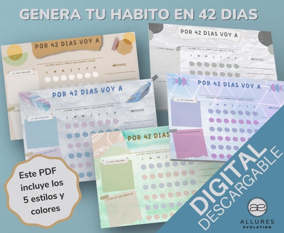 Printable Set of Posters in Spanish Instant Download 5 Habit | Etsy