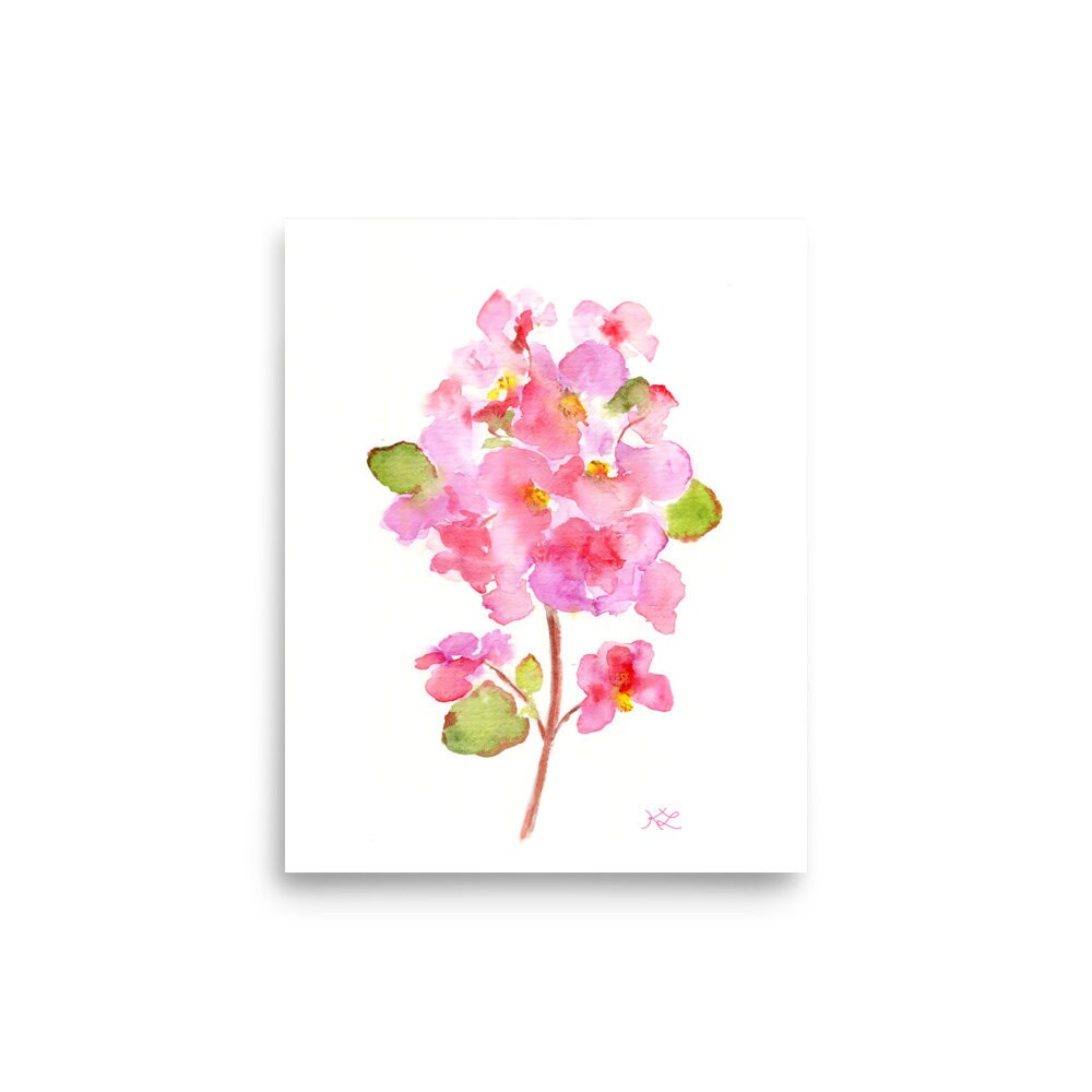 Begonia Floral Print,watercolor Floral Print,art Print,floral Art,wall ...