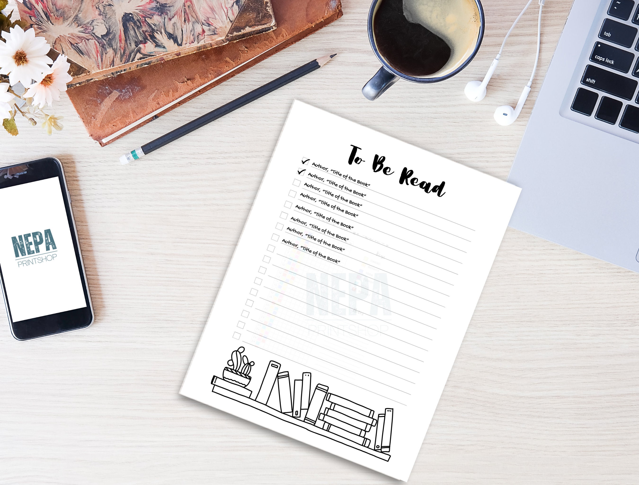 Printable to Be Read Tracker, TBR Log, Journal Page, Book Tracker ...