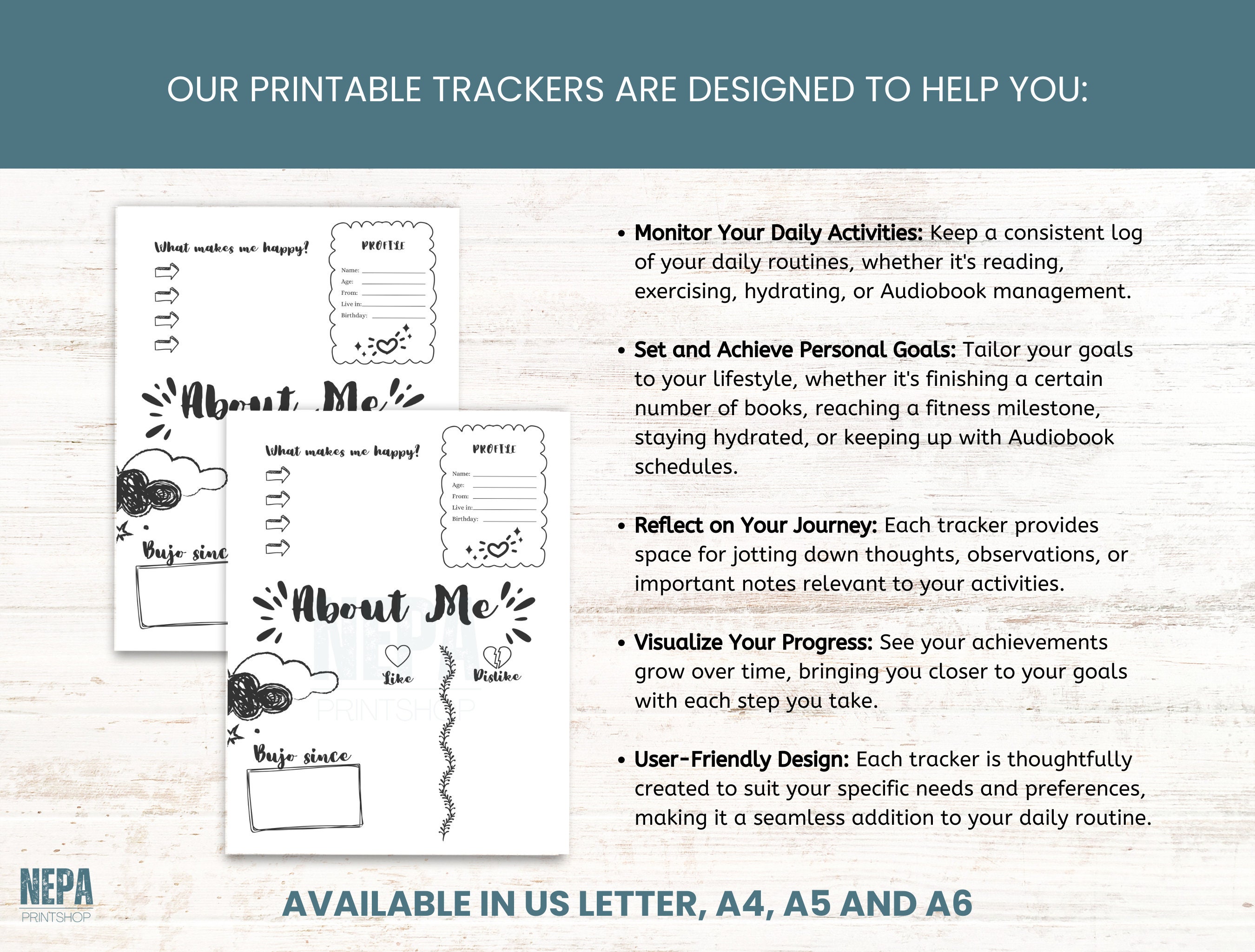 Printable About Me Page, Bullet Journal About Me Page, Journal Page ...