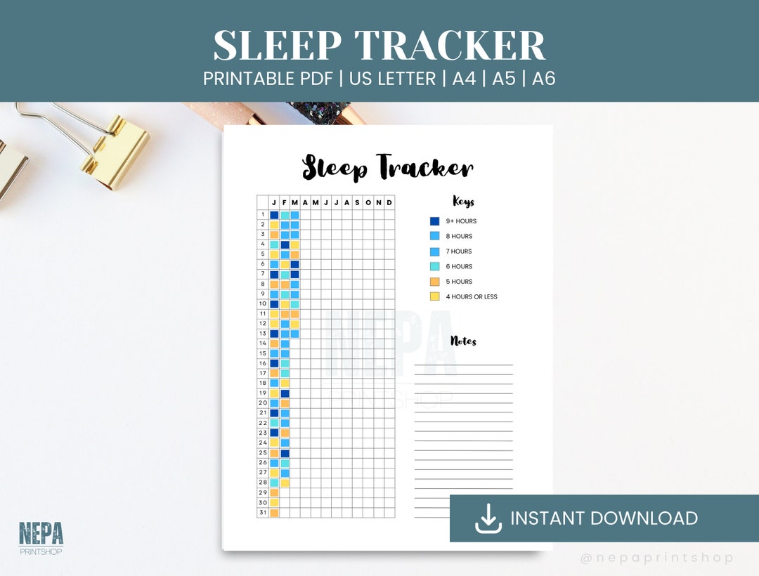 Printable Sleep Tracker, Daily Sleep Log, Journal Page, Daily Habit ...