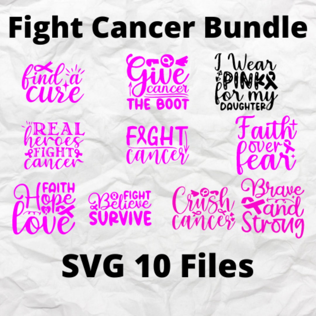 Fight Cancer Svg Bundle, Cancer, Battle, Svg, Fight - Etsy