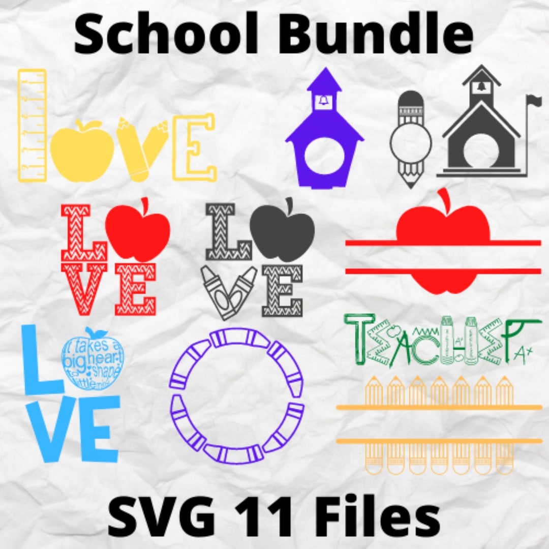 School Bundle, Svg, Bundle, Teacher - Etsy