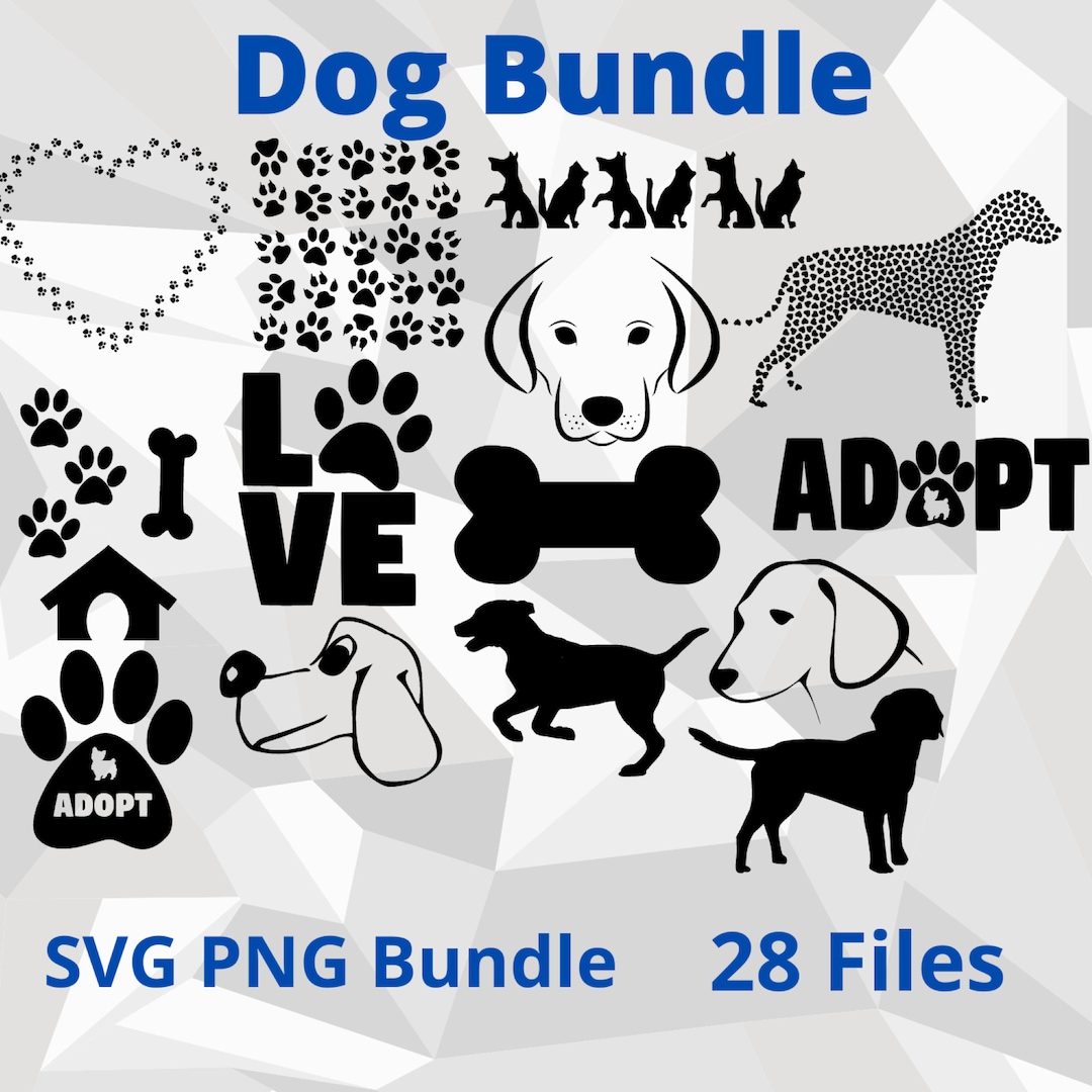 Dog SVG PNG Bundle, Dog, Svg, Png, Love Dogs, Hearts, Adopt - Etsy