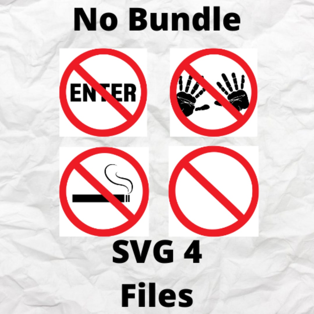 No Sign Svg Bundle, Svg, Bundle, No - Etsy