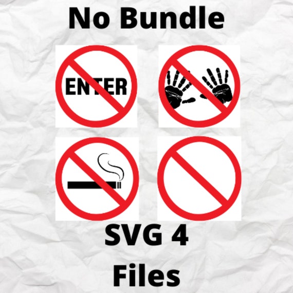 No Sign Svg Bundle Svg Bundle No | Etsy