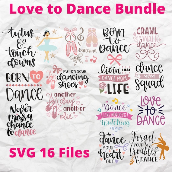 Love to Dance Svg Bundle Dance Svg Bundle | Etsy