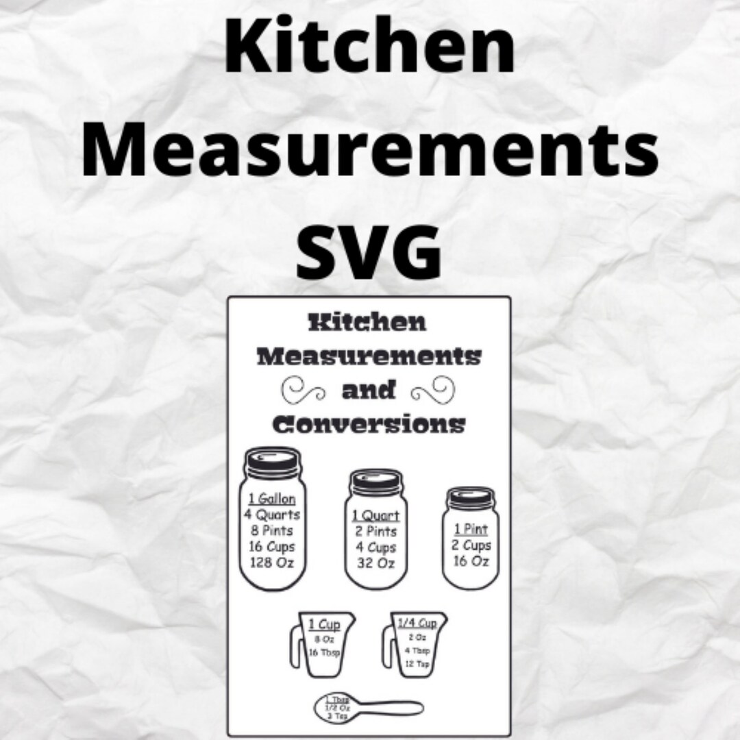Kitchen Measurements Svg, Kitchen, Measurements, Svg - Etsy