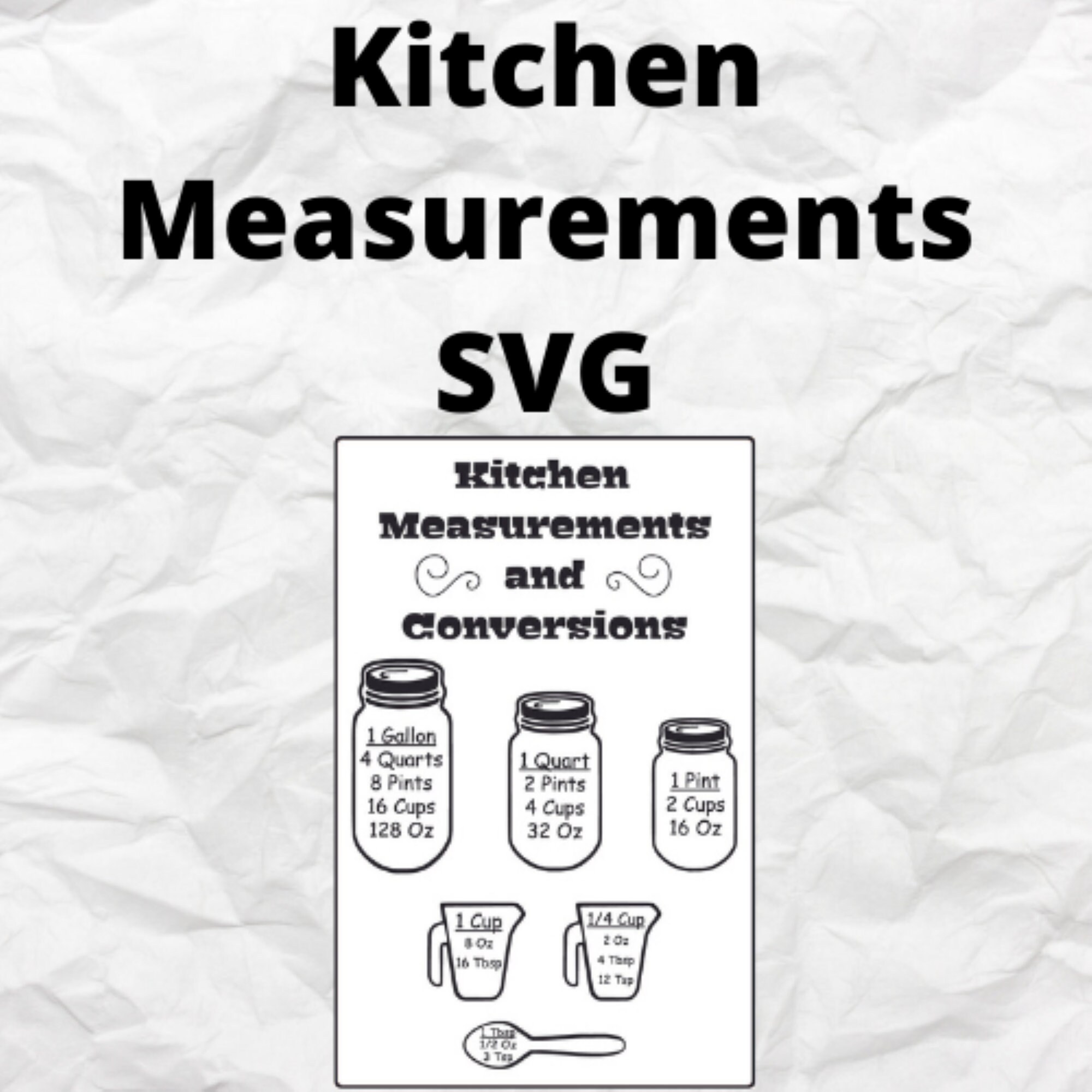 Kitchen Measurements Svg, Kitchen, Measurements, Svg - Etsy
