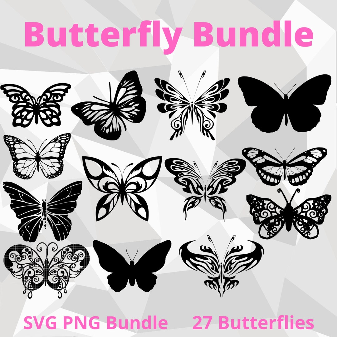 Butterfly SVG PNG Bundle, Butterflies, Svg, Png, Butterfly - Etsy