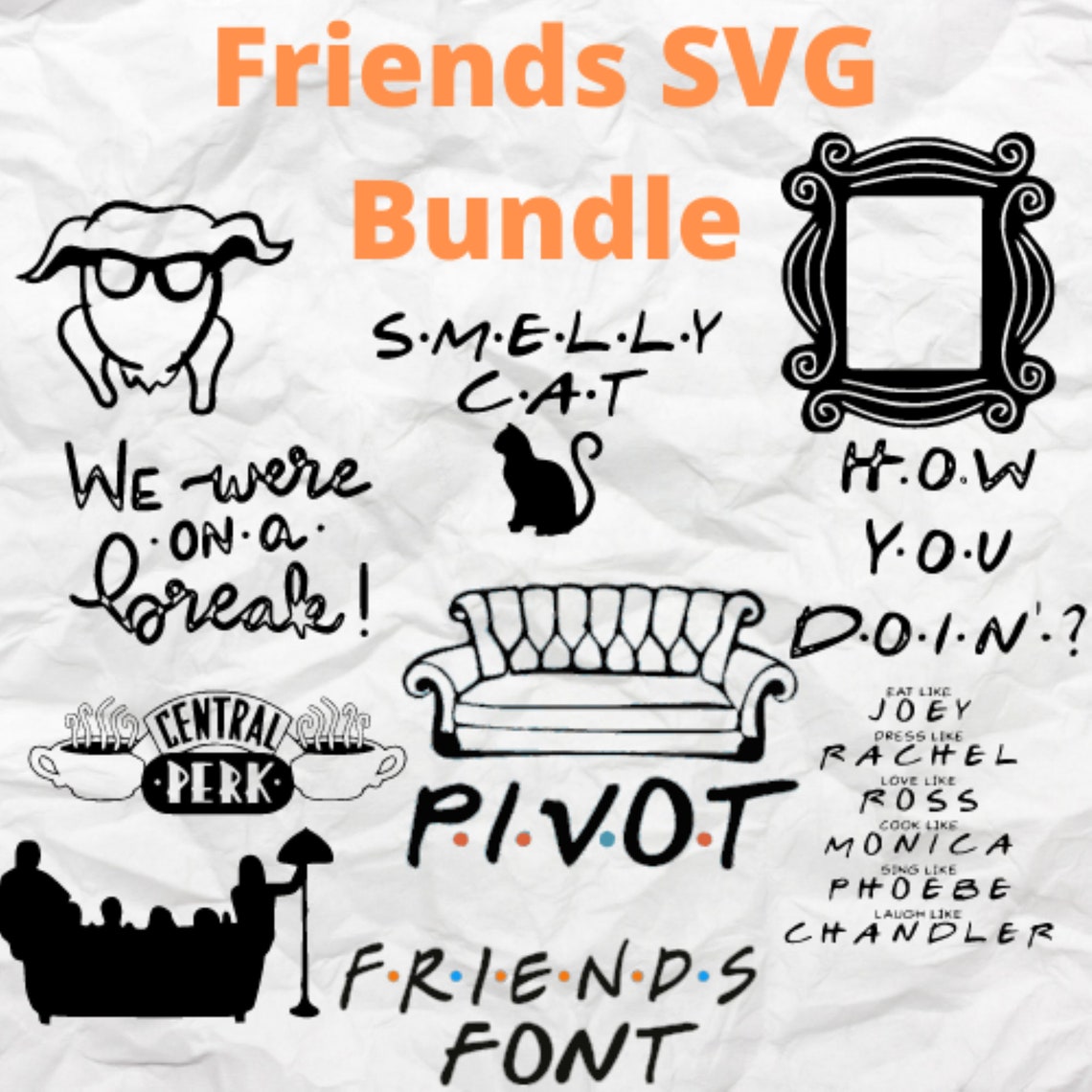 Friends SVG Bundle, Friends, Svg - Etsy