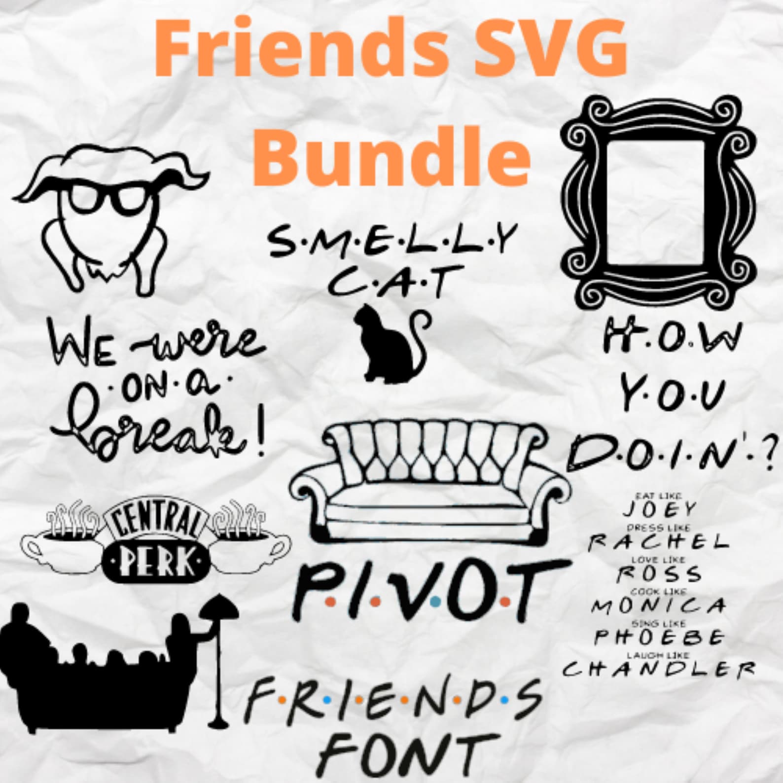 Friends SVG Bundle, Friends, Svg - Etsy