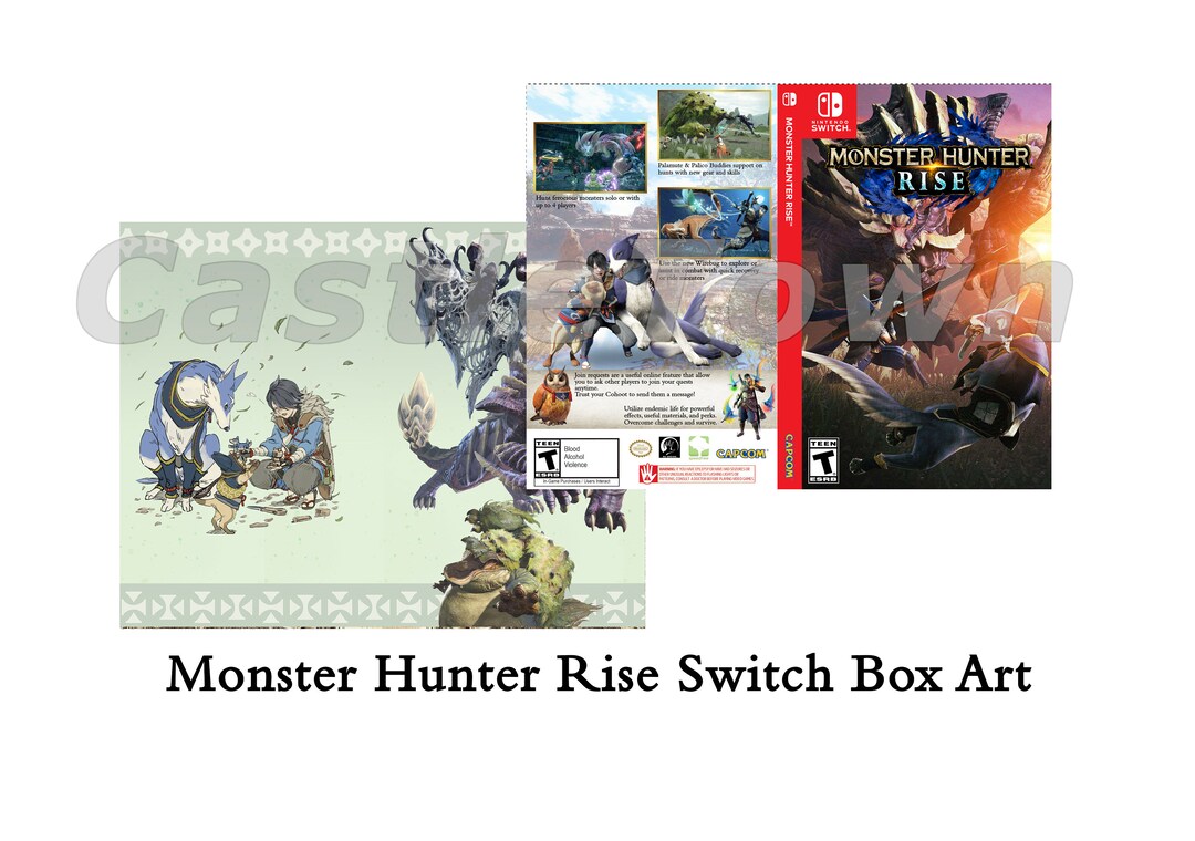 Monster Hunter: Rise Replacement Case Box Art - Etsy