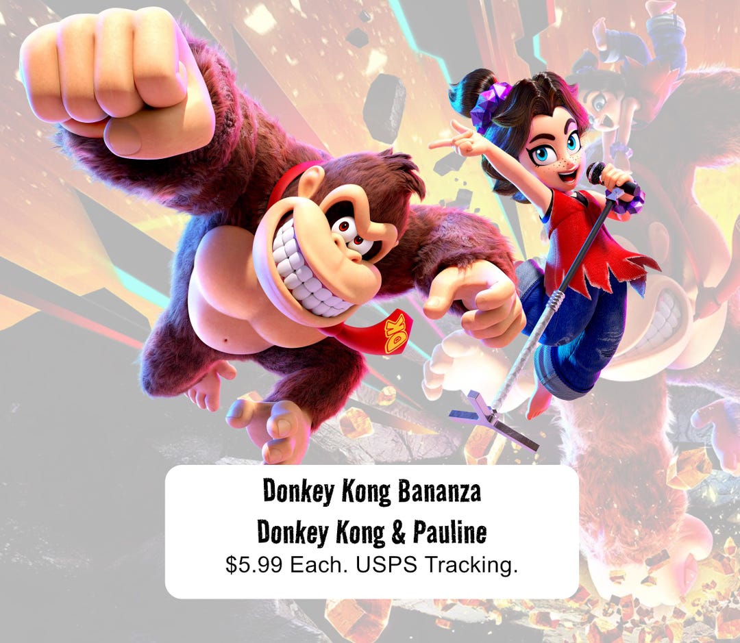 Donkey Kong & Pauline Character Card - Etsy