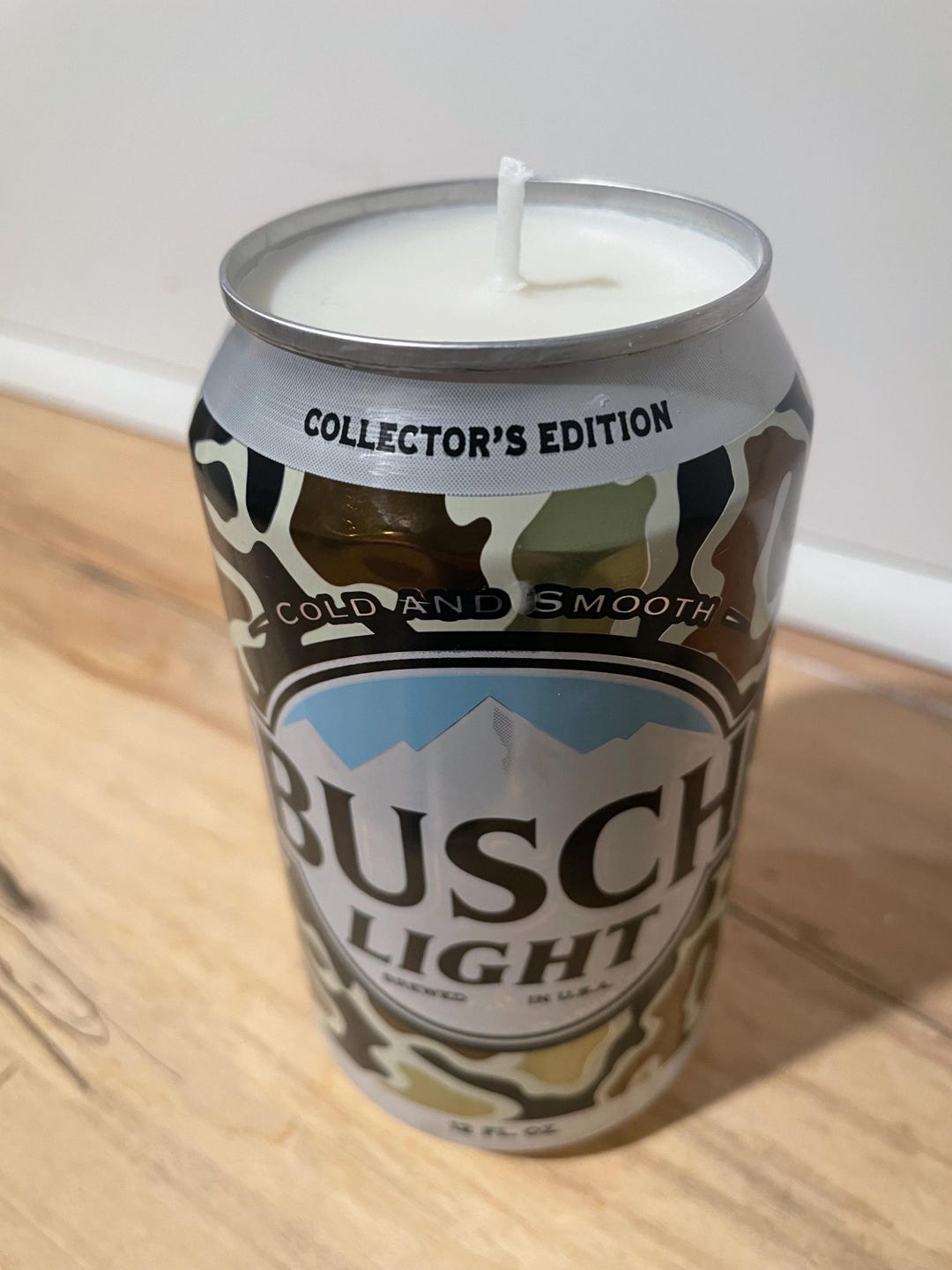 Busch Light Blue Camo Handmade Soy Candle With Custom Scent - Etsy