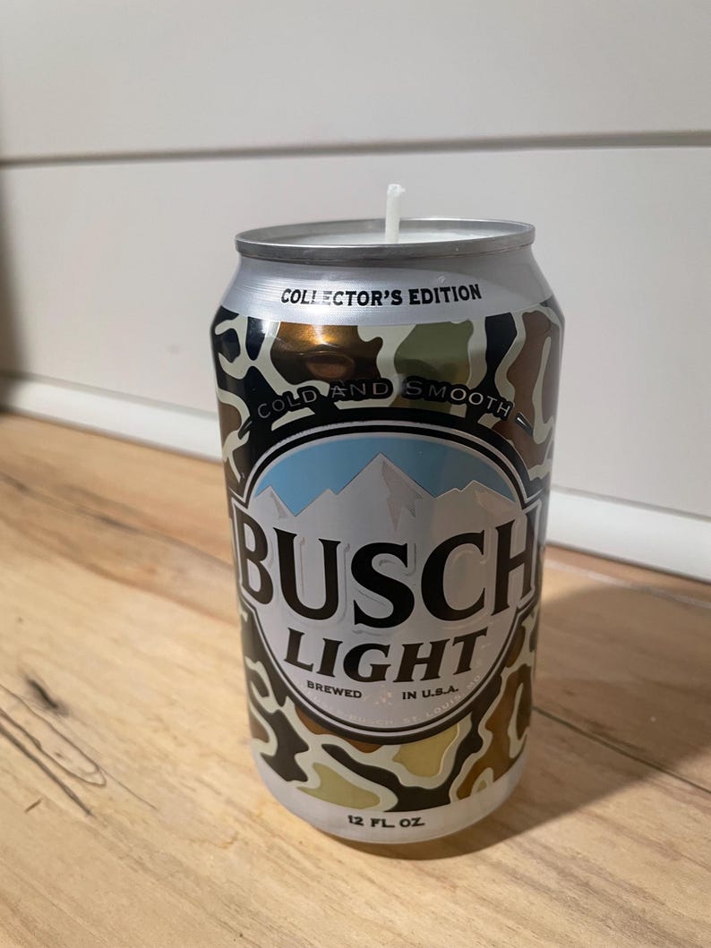 Busch Light Blue Camo Handmade Soy Candle With Custom Scent - Etsy