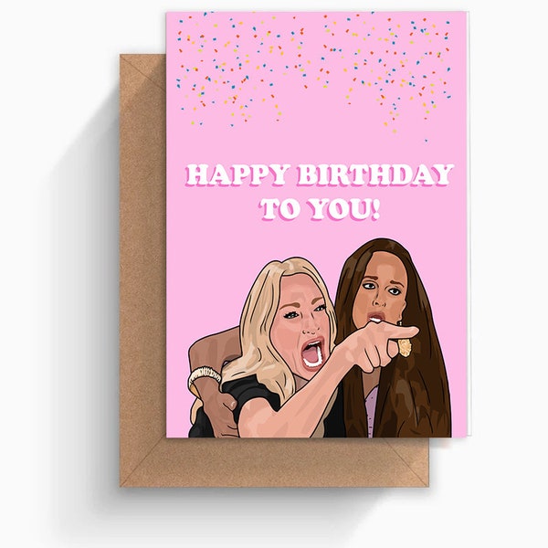 Real Housewives of Birthday Card - Etsy