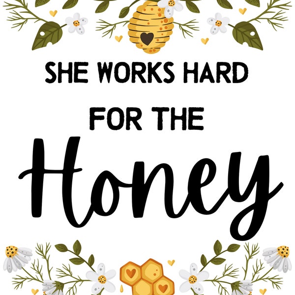 She Works Hard - Etsy