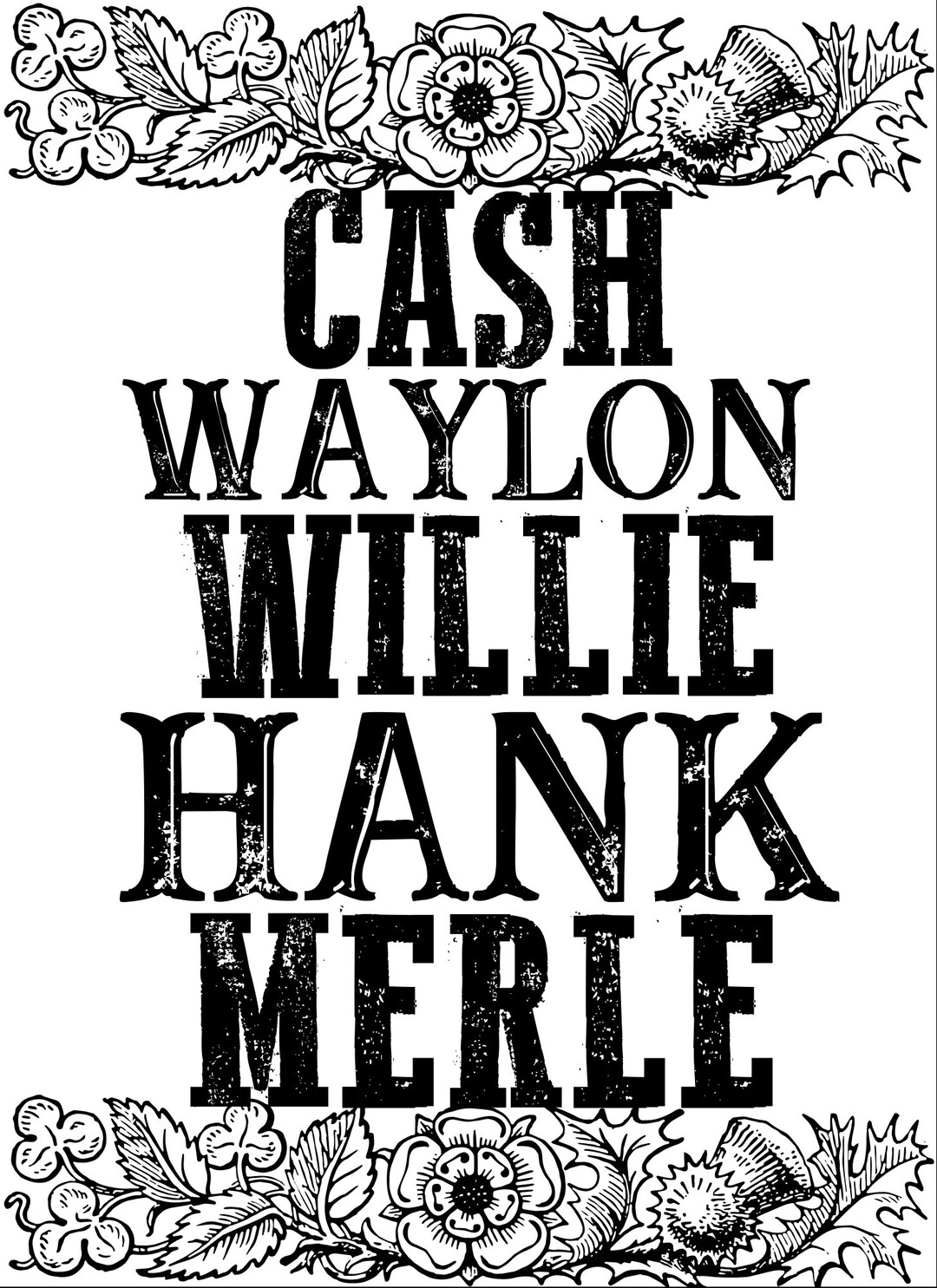 Cash, Waylon, Willie, Hank, Merle PNG Digital Download - Etsy Canada