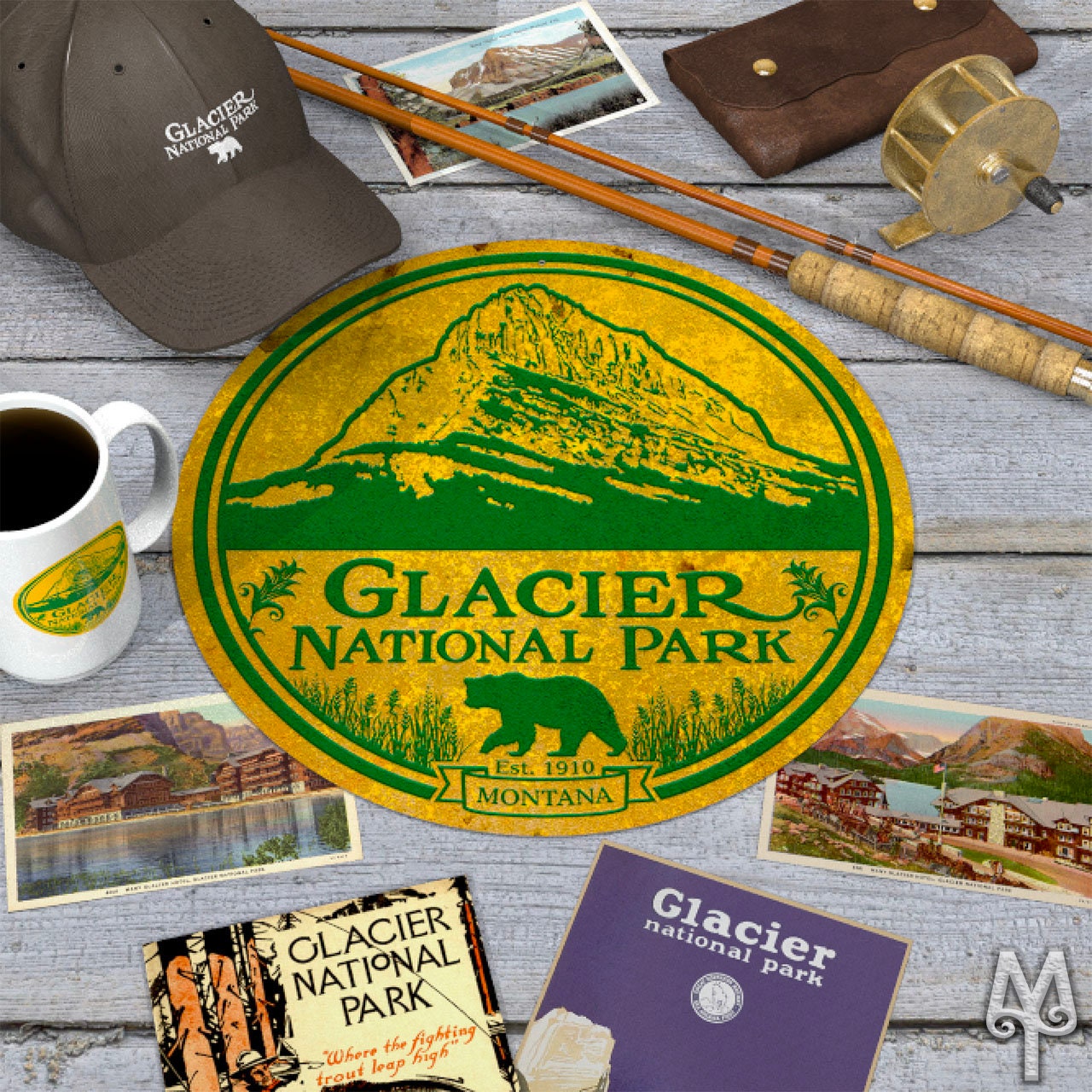 Rustic Glacier National Park Wall Sign - Etsy
